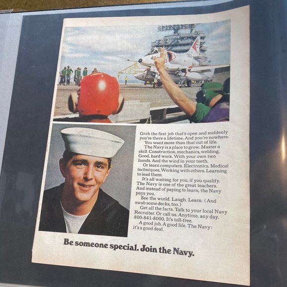 Accents | Vintage 7s Sport Magazine Navy Ad Poster | Poshmark